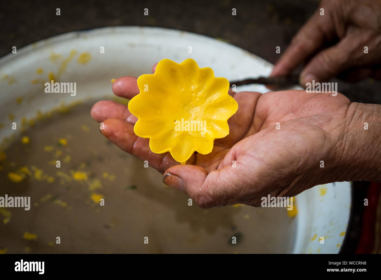 Human hand holding wax hand hi-res stock photography and images - Alamy