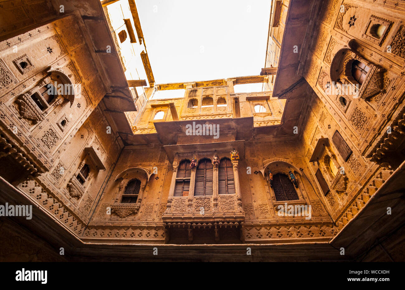 One of the many amazing Havelis in Jaisalmer, Rajasthan, India Stock ...