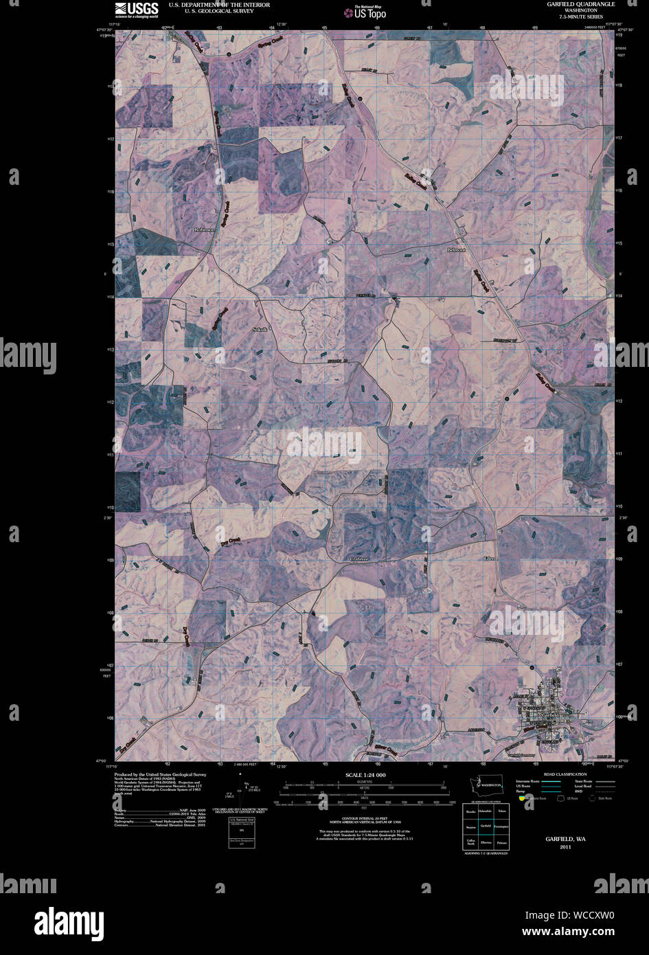 Garfield map hi-res stock photography and images - Alamy