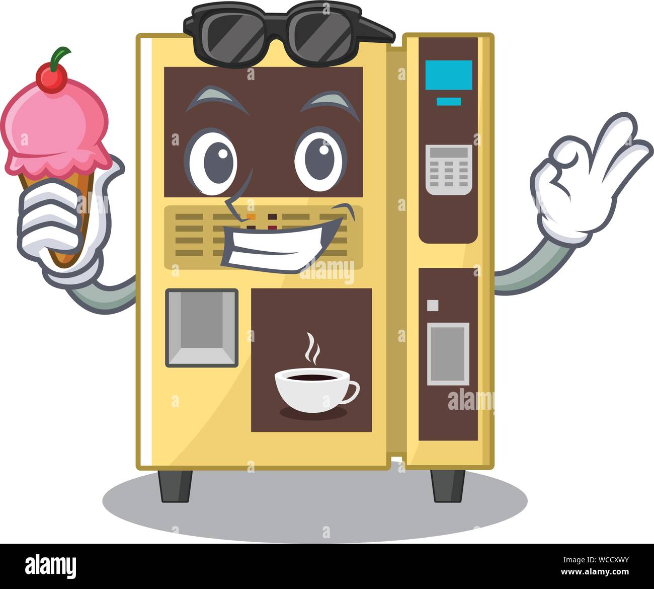 Fresh milk vending machine Stock Vector Images - Alamy