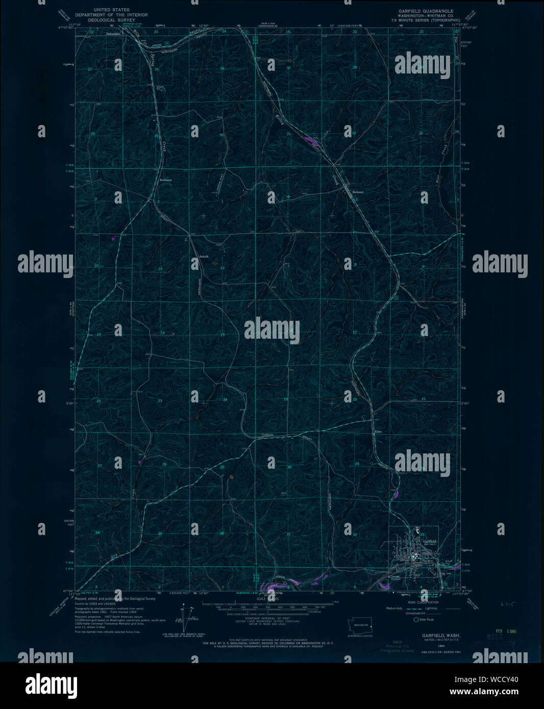 Garfield map hi-res stock photography and images - Alamy