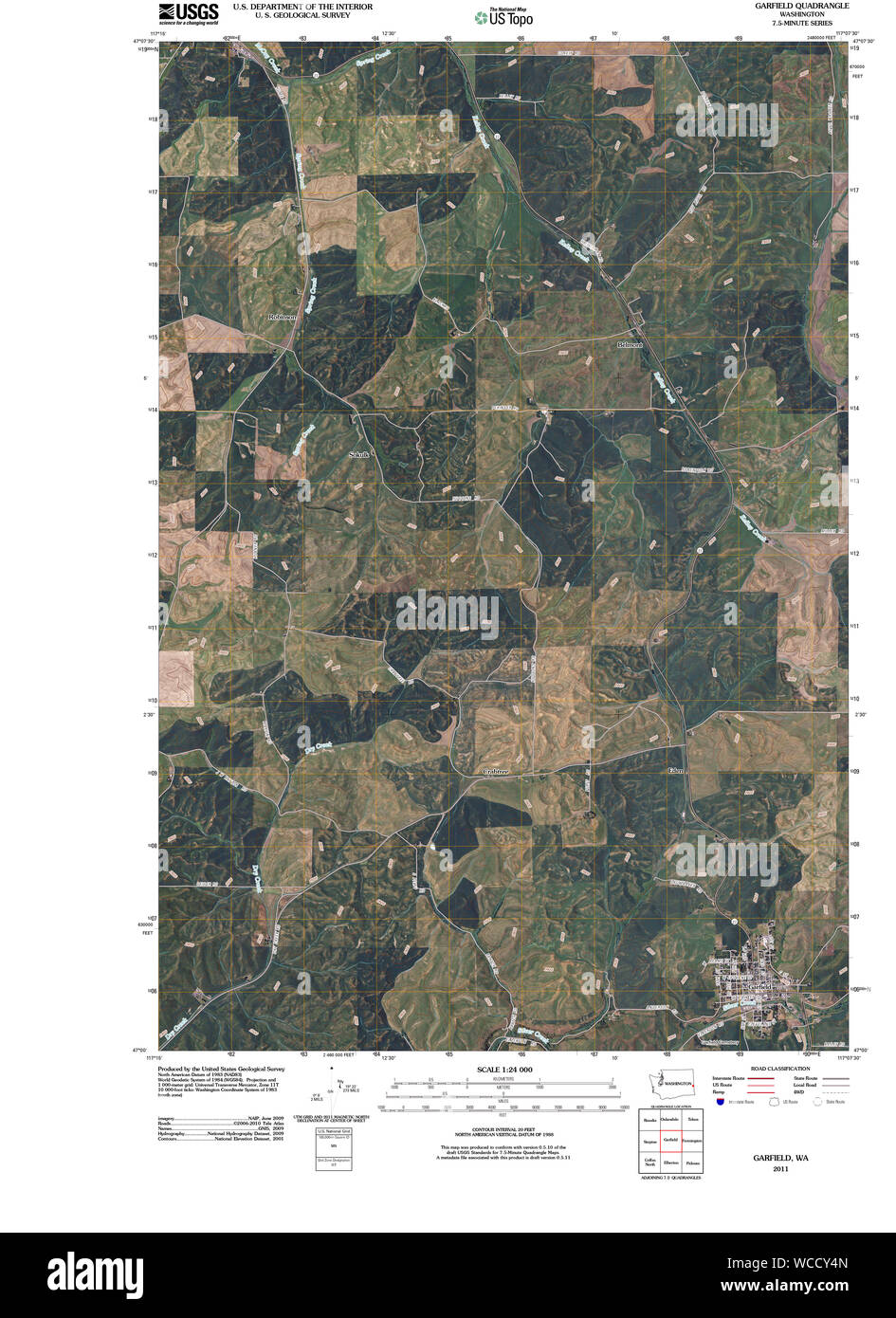 Garfield map hi-res stock photography and images - Alamy