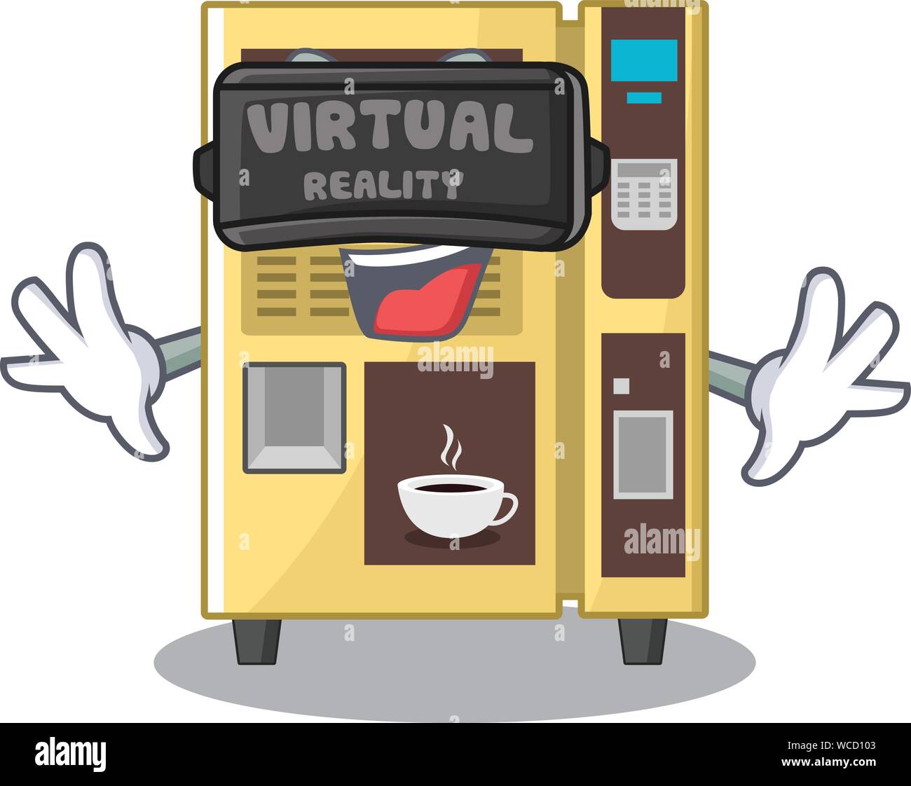 Virtual reality coffee vending machine in a karakter Stock Vector Image ...