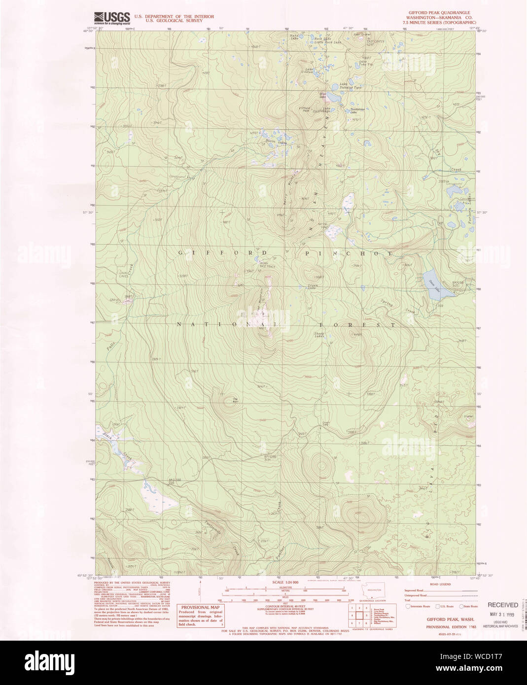 Gifford washington state map hi-res stock photography and images - Alamy