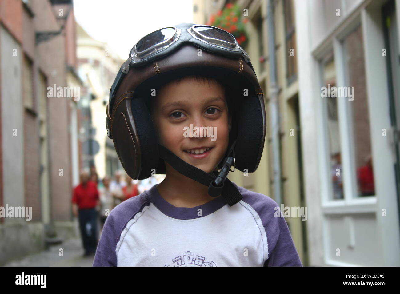 Boy wearing safety helmet hi-res stock photography and images - Alamy