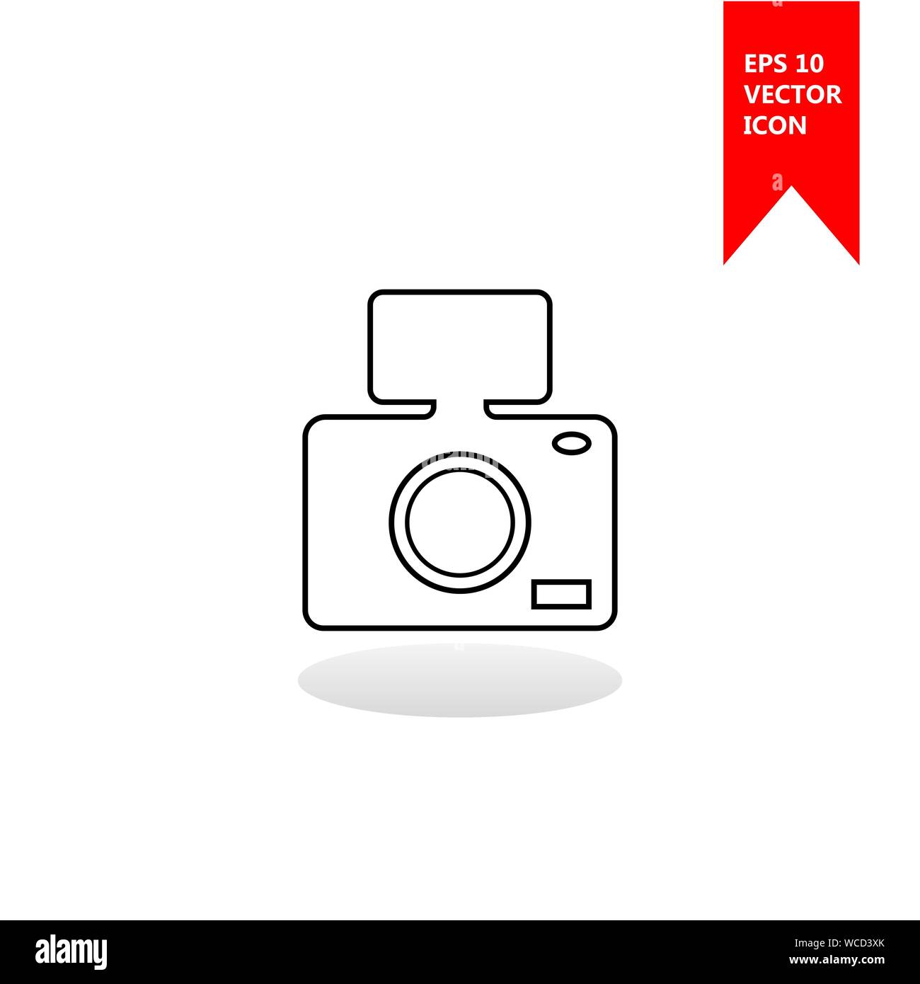 A camera vector icon. The sign of a camera. The symbol of a camera ...