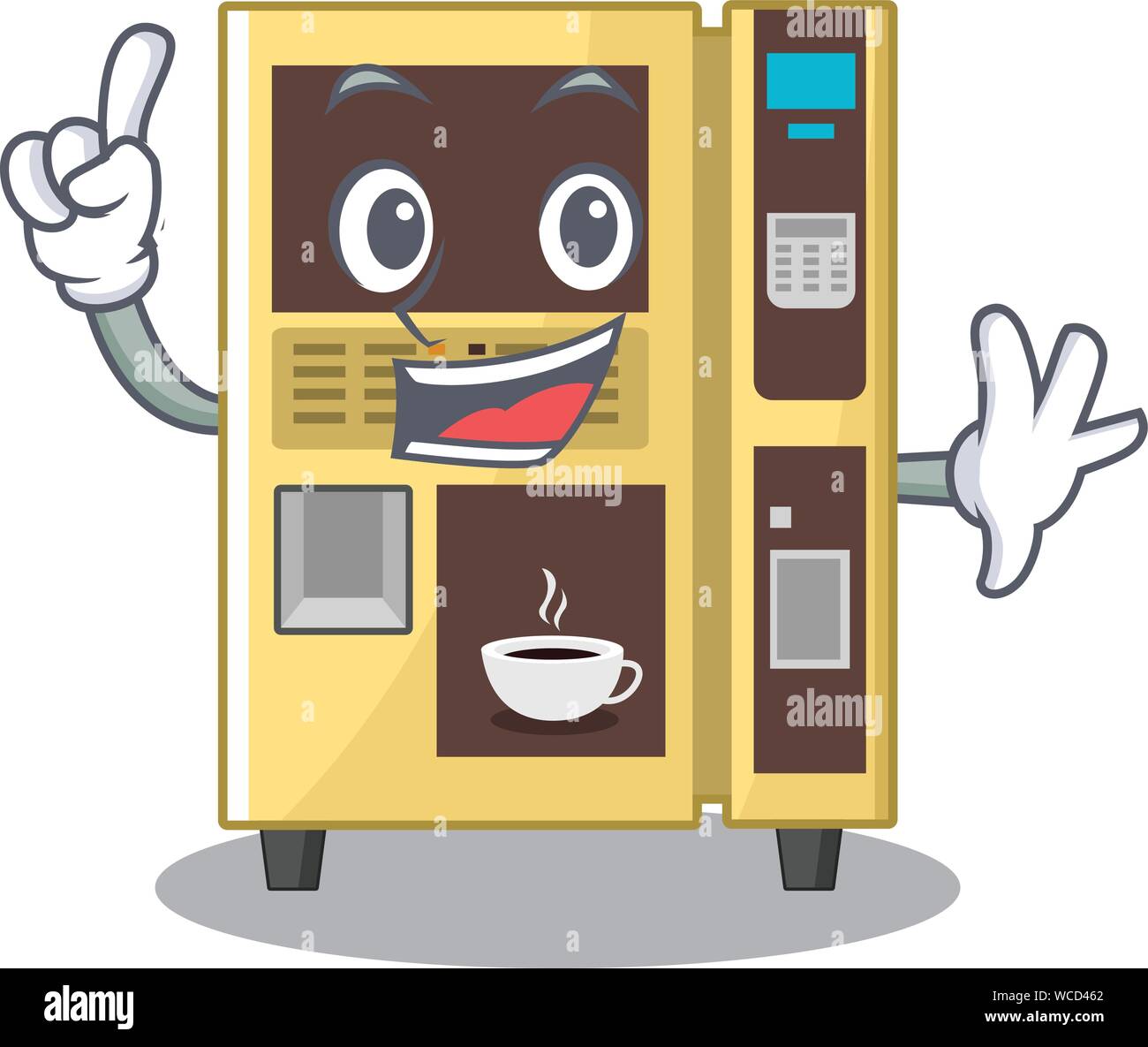 Finger coffee vending machine in the cartoon Stock Vector Image & Art ...