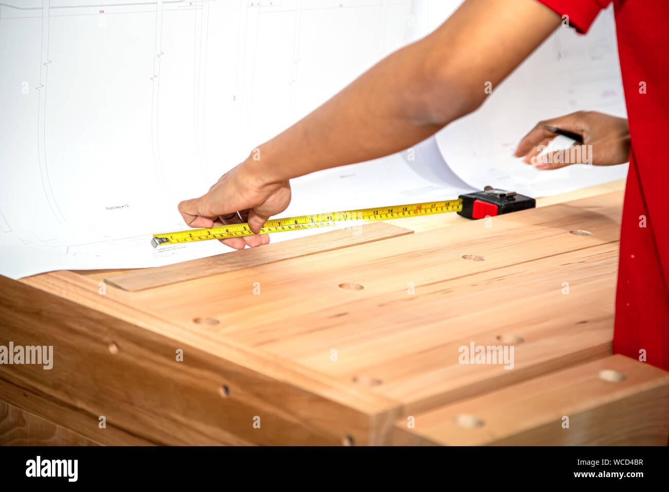 Making furniture from wood. Work carpenter. Carpentry tools. workshop ...