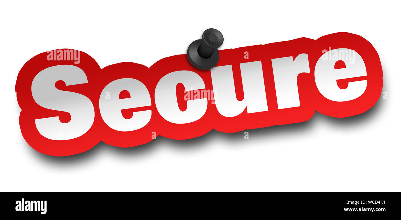 secure concept 3d illustration isolated on white background Stock Photo ...