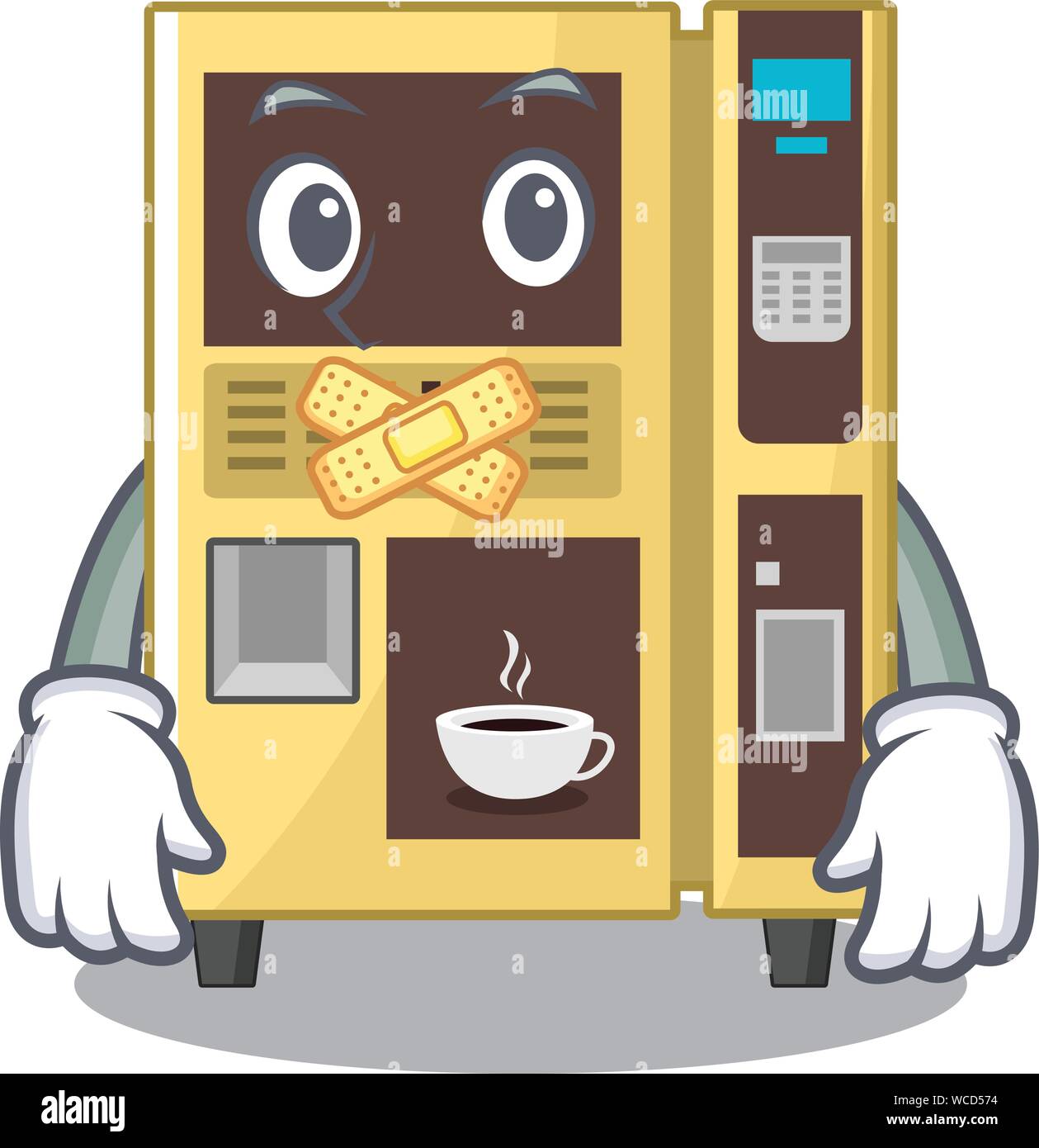 Silent coffee vending machine in the cartoon Stock Vector Image & Art ...