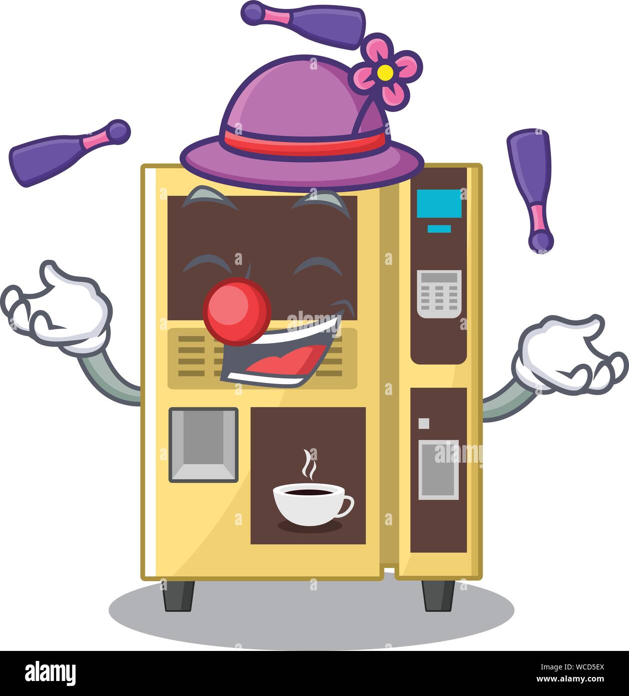 Juggling coffee vending machine in the cartoon Stock Vector Image & Art ...