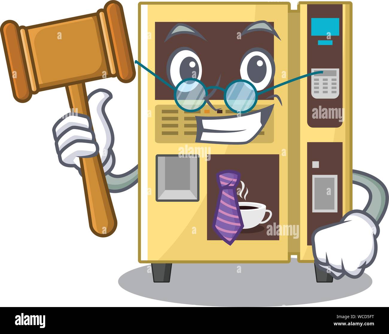 Judge coffee vending machine in the cartoon Stock Vector Image & Art ...