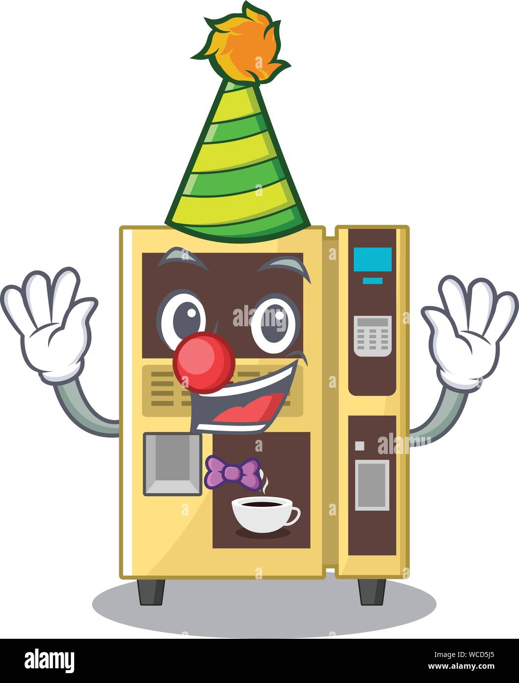 Clown coffee vending machine in the cartoon Stock Vector Image & Art ...