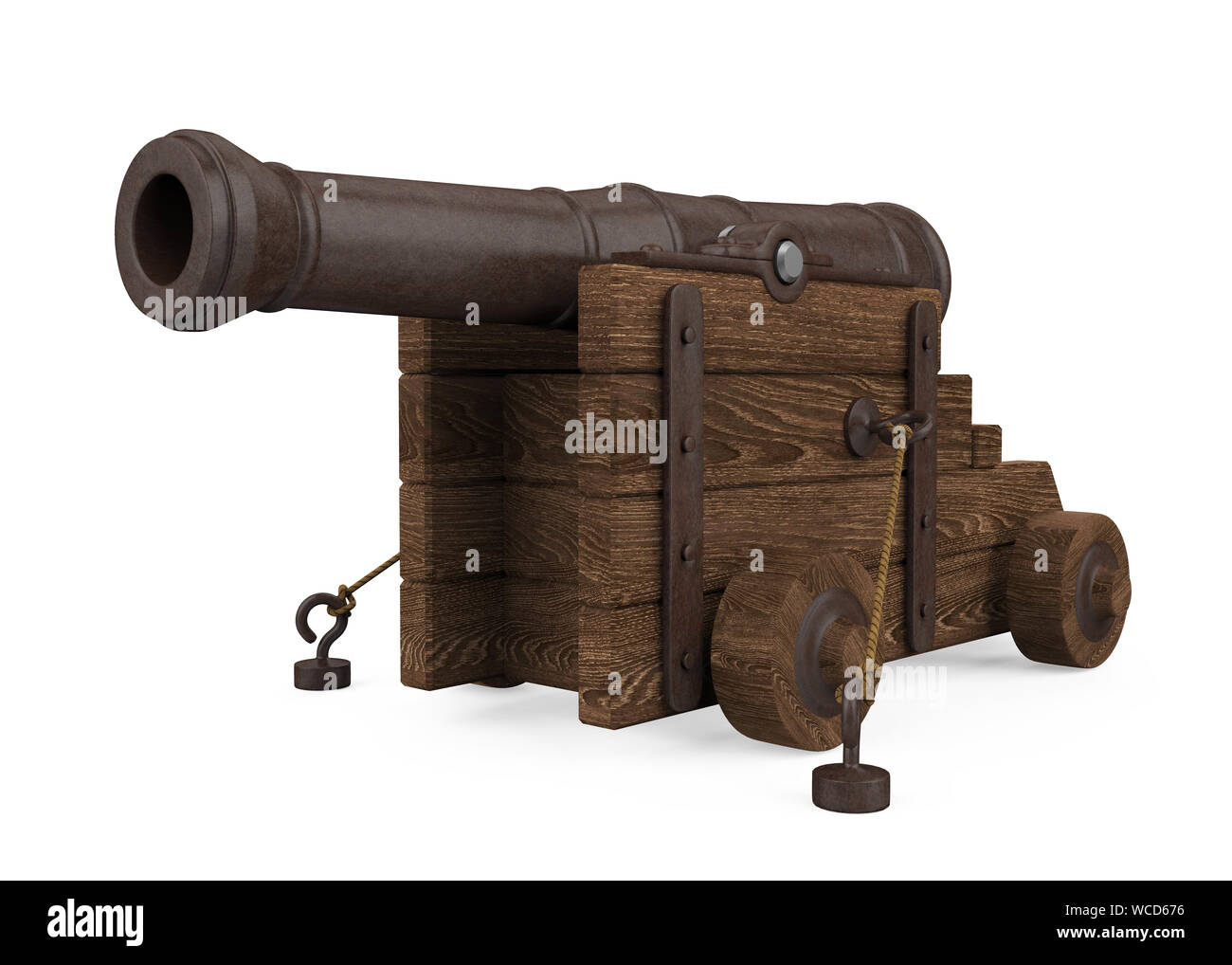Old Cannon Isolated Stock Photo - Alamy