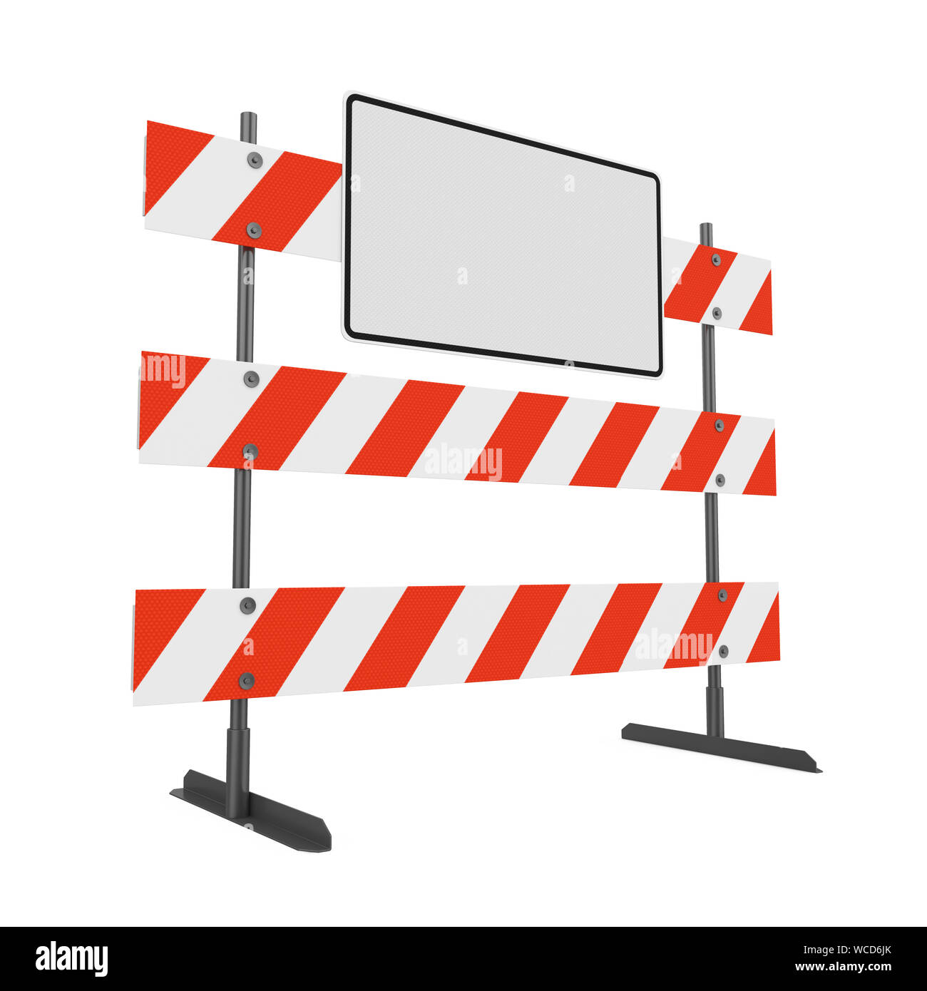 Under Construction Barrier Isolated Stock Photo - Alamy