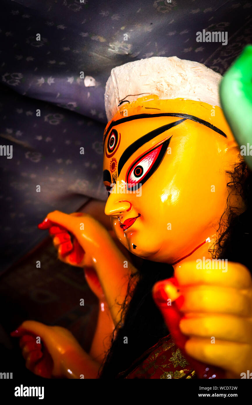 Durga Sculpture Mud Idol Durga High Resolution Stock Photography and ...