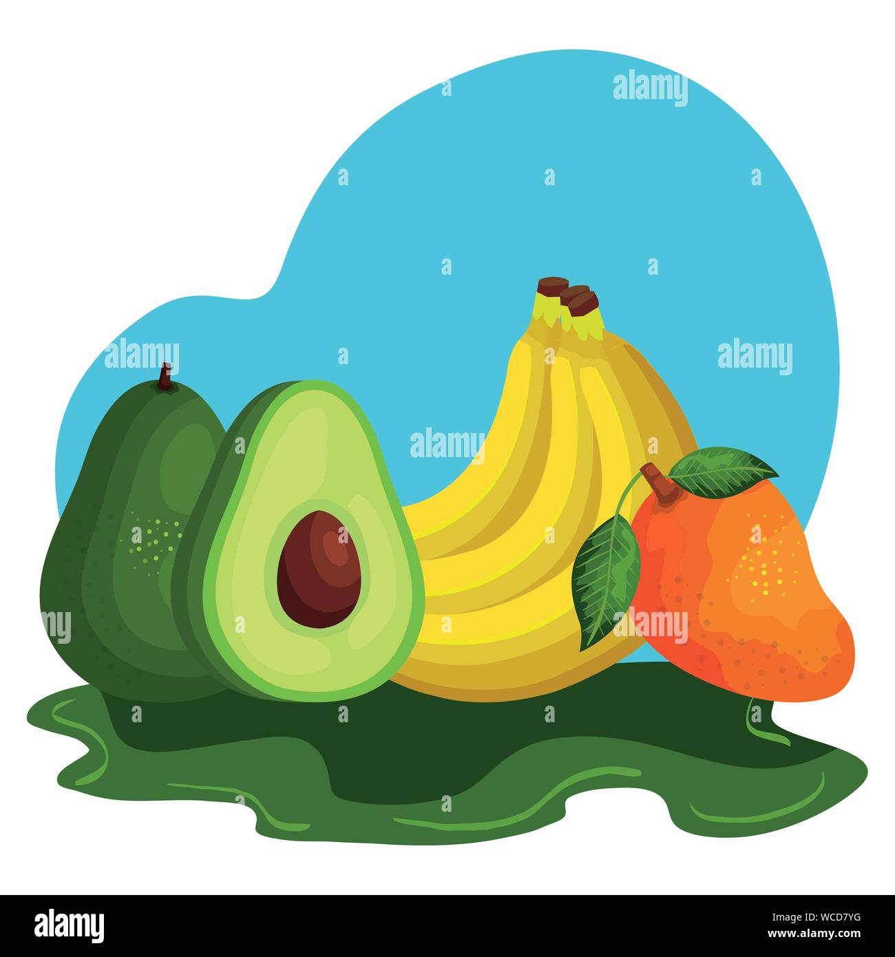 Silhouette Various Fruits Stock Vector Images Alamy