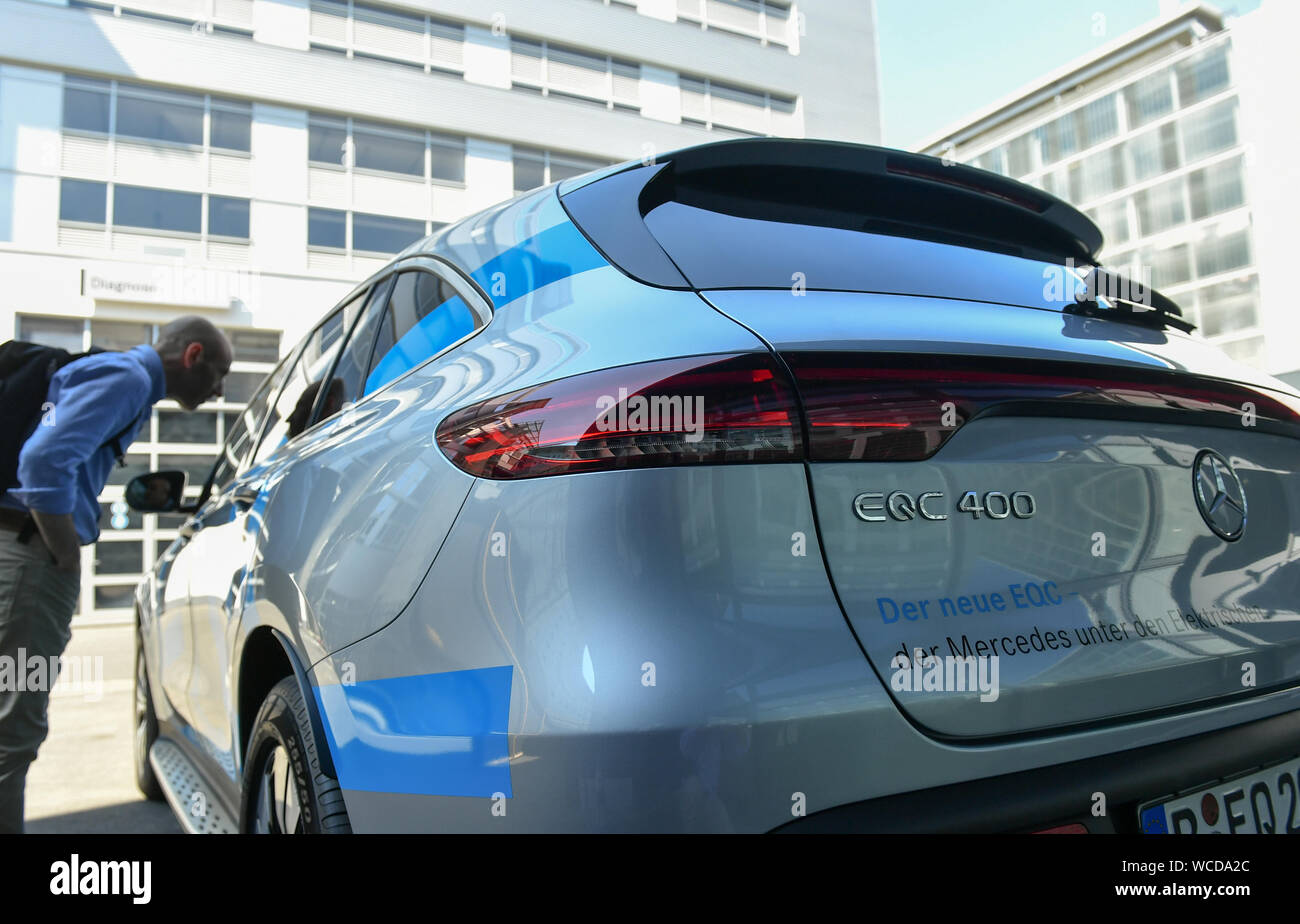 Berlin, Germany. 23rd Aug, 2019. A Mercedes EQC 400, the first purely ...
