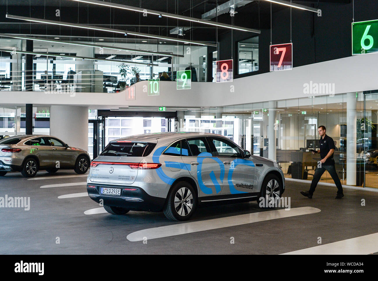 Berlin, Germany. 23rd Aug, 2019. A Mercedes EQC 400, the first purely ...