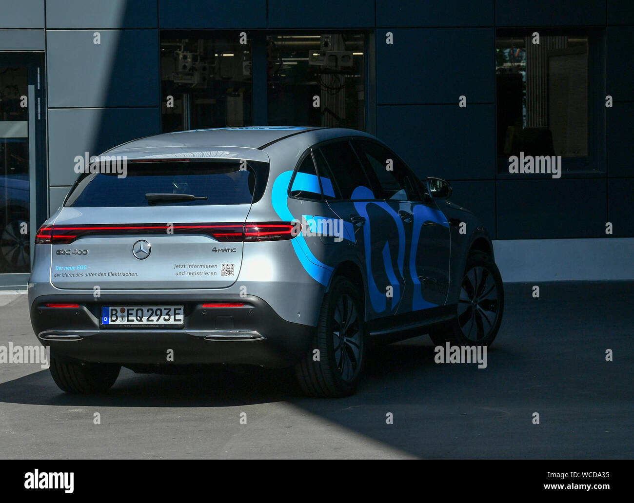 Berlin, Germany. 23rd Aug, 2019. A Mercedes EQC 400, the first purely ...