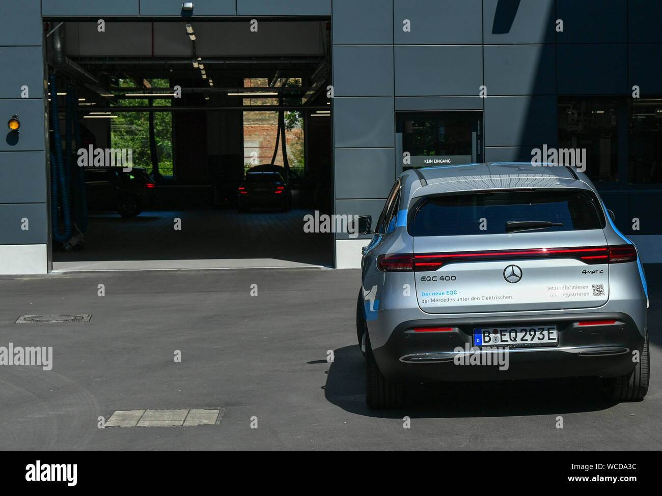 Berlin, Germany. 23rd Aug, 2019. A Mercedes EQC 400, the first purely ...