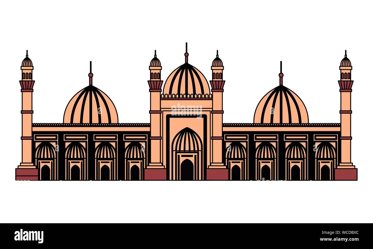 badshahi mosque building palace icon Stock Vector Image & Art - Alamy