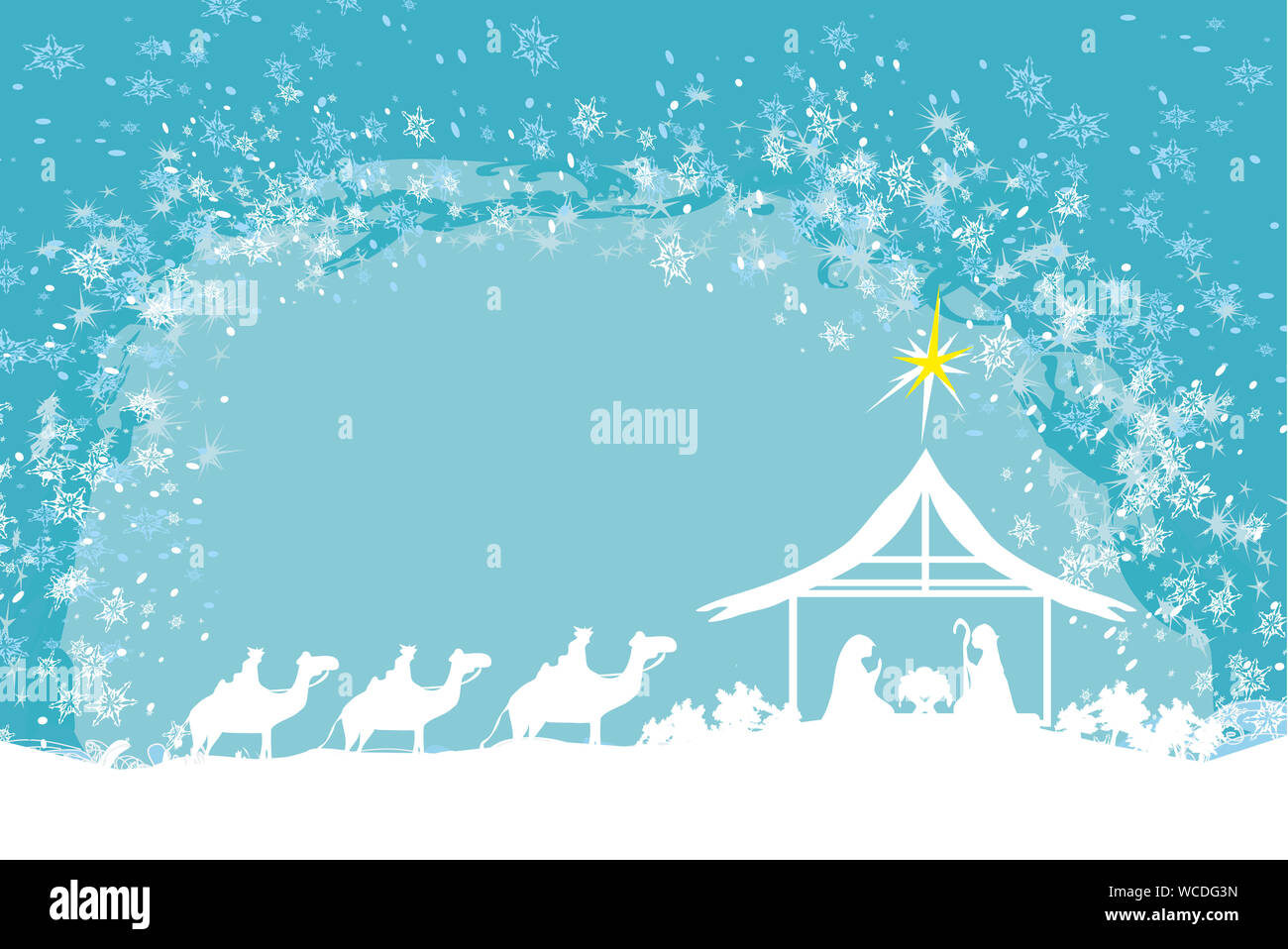 Biblical scene - birth of Jesus in Bethlehem Stock Photo - Alamy