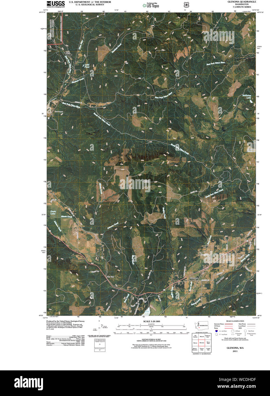 Usgs washington state map hi-res stock photography and images - Alamy