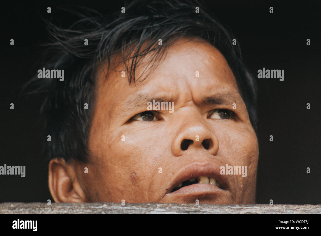 the faces of the villagers Stock Photo - Alamy