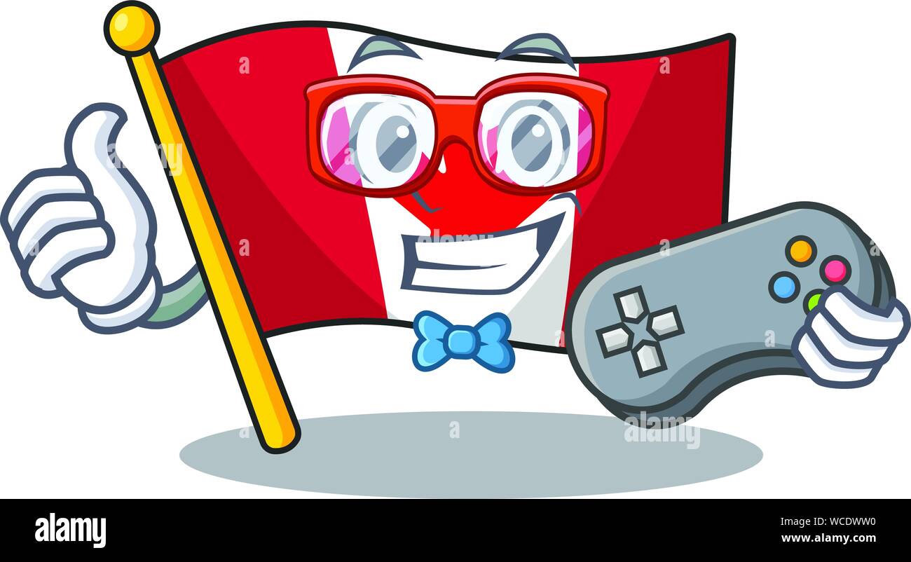 Gamer flag canadian is stored cartoon cupboard Stock Vector Image & Art ...