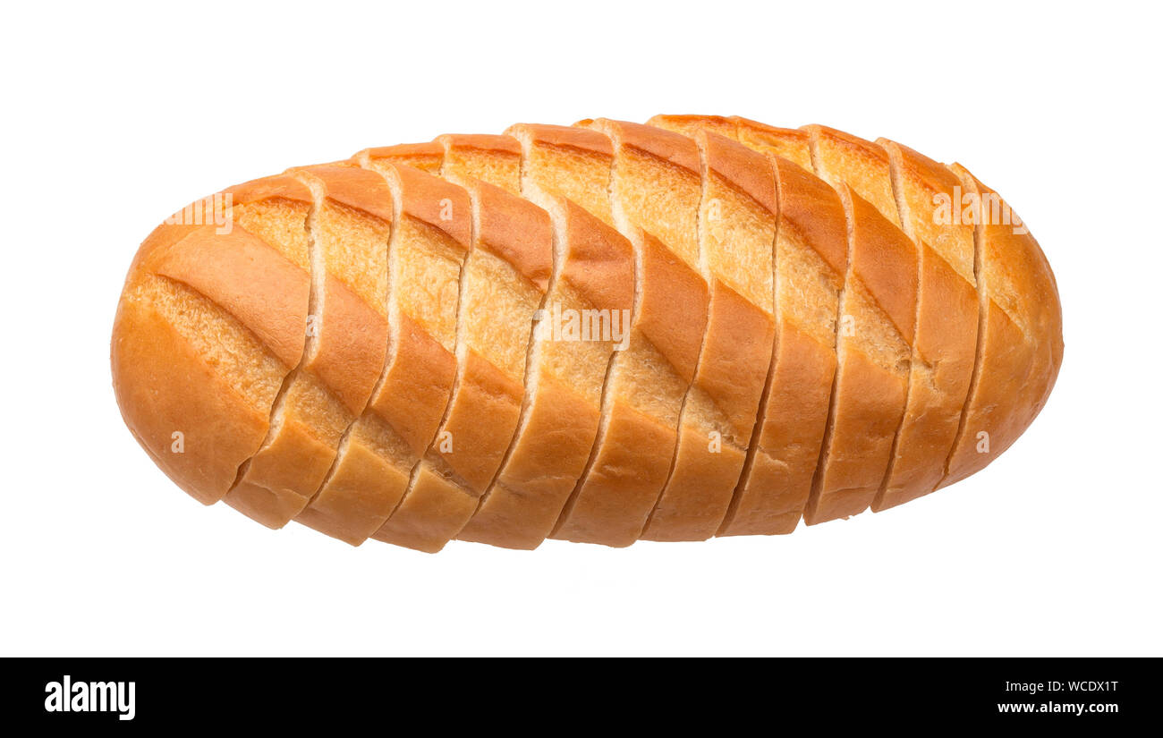 Sliced white bread isolated on white background Stock Photo - Alamy