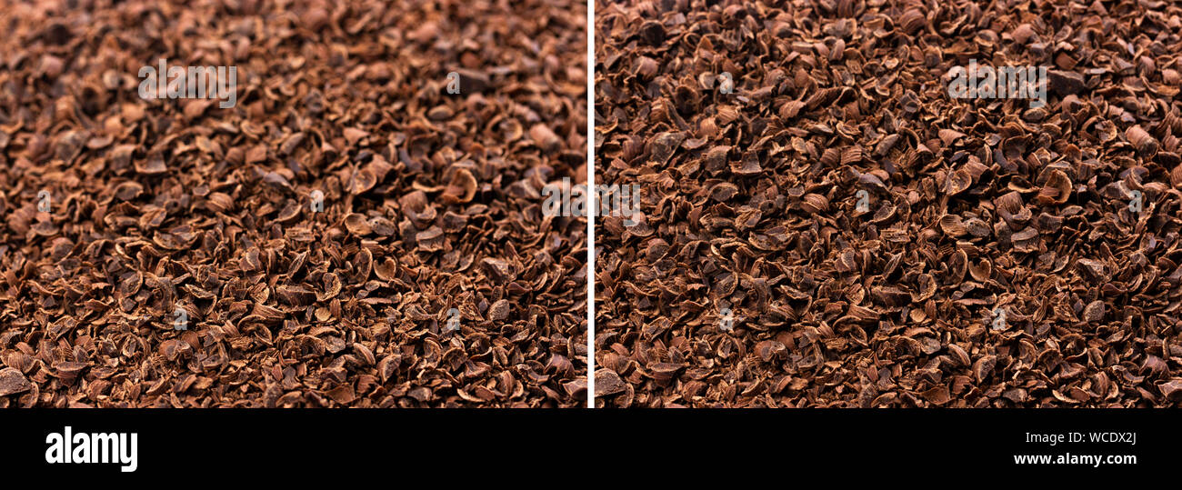 Grated chocolate texture. Ground chocolate background Stock Photo - Alamy