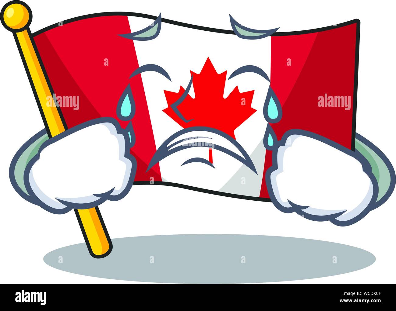Crying flag canadian is stored cartoon cupboard Stock Vector Image ...