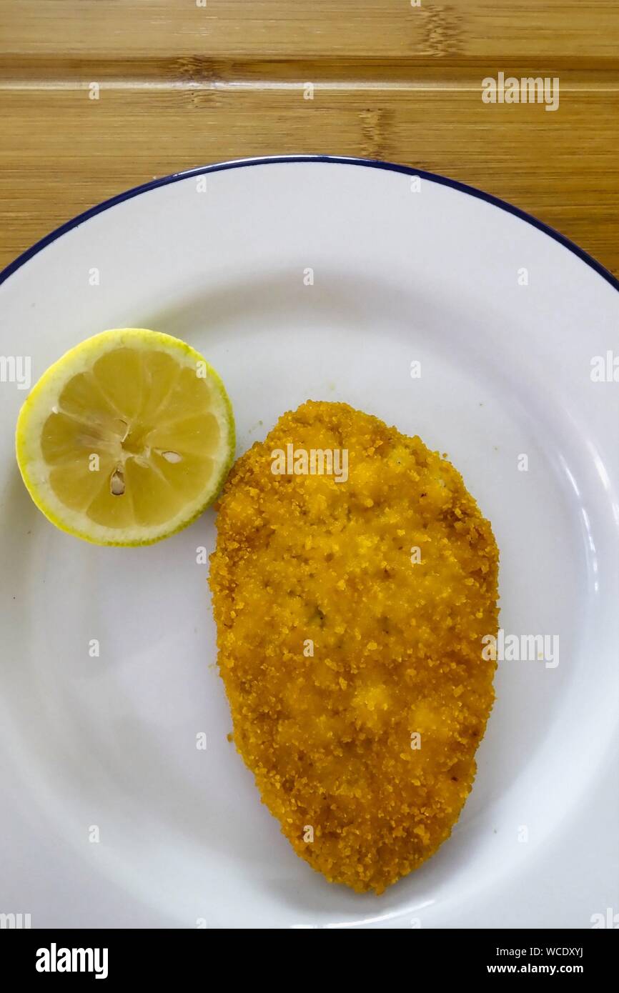 Fried Chicken Schnitzel Stock Photo - Alamy
