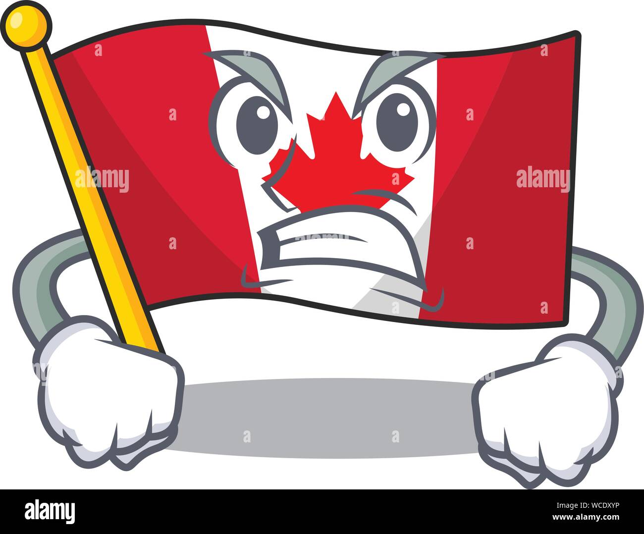 Angry flag canadian is stored cartoon cupboard Stock Vector Image & Art ...