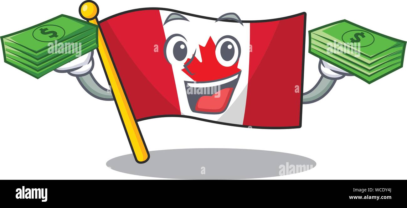 With money bag flag canadian is stored cartoon cupboard Stock Vector ...