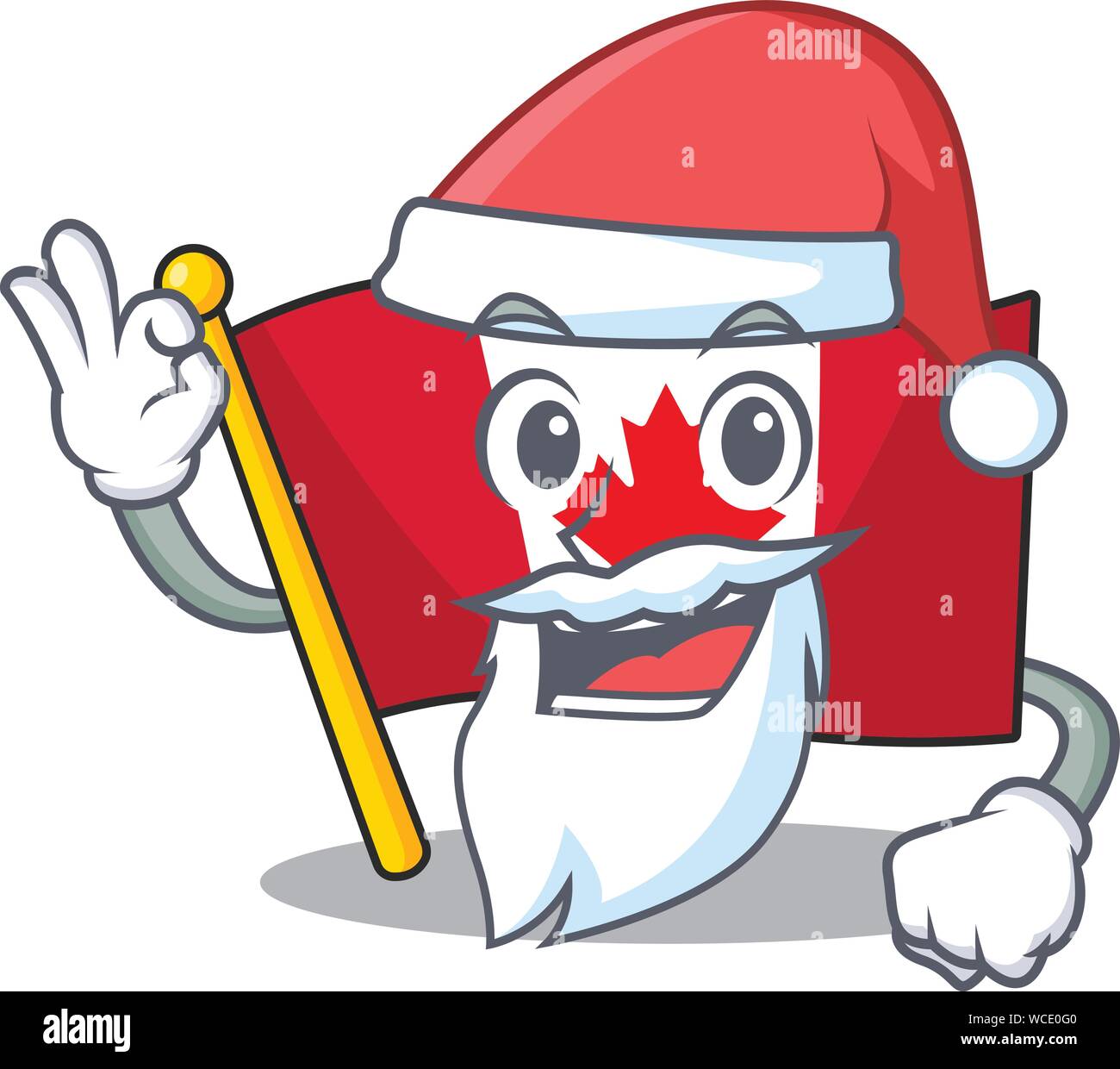 Santa flag canadian with in the character Stock Vector Image & Art - Alamy