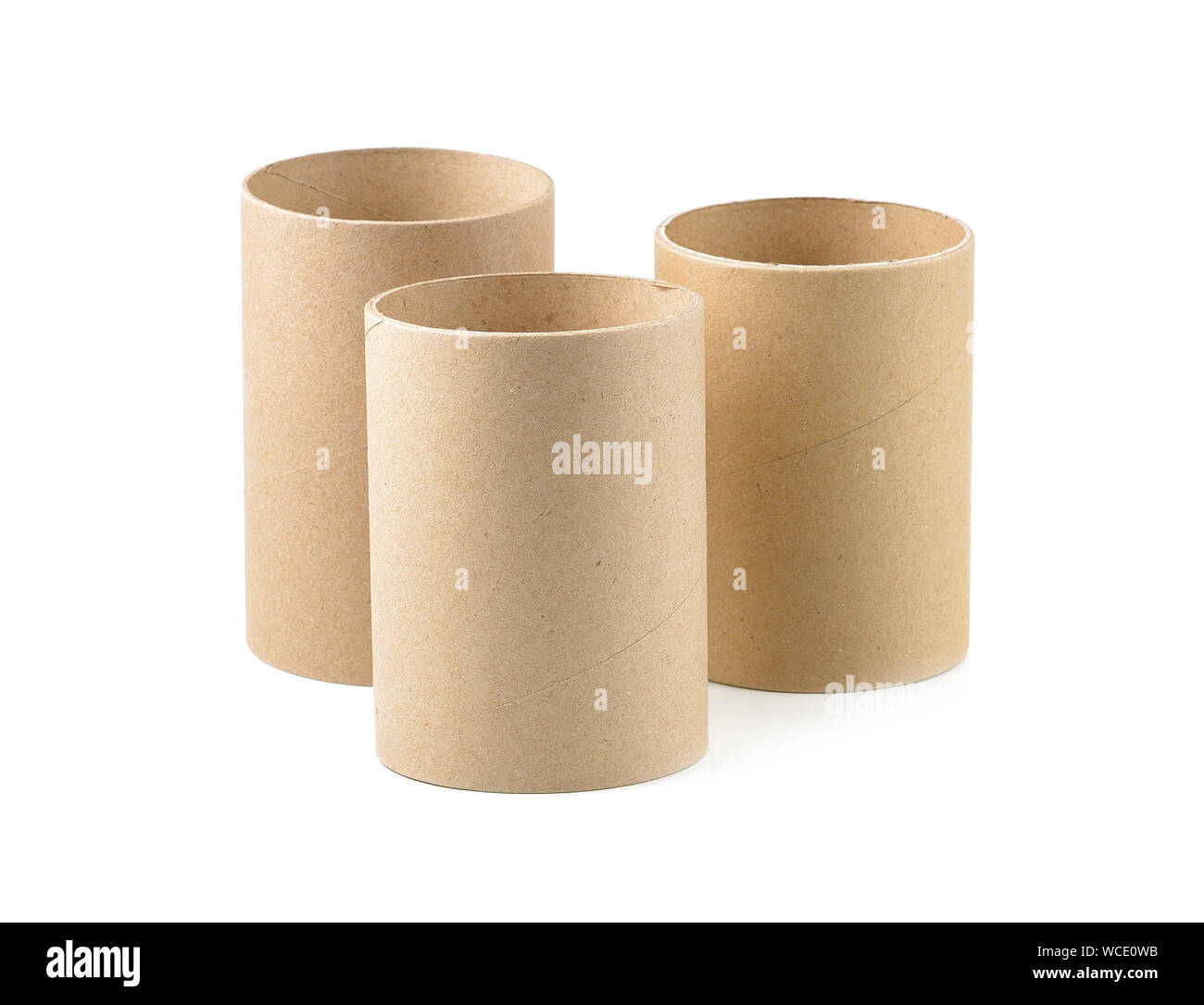 empty paper roll isolated on white background Stock Photo - Alamy