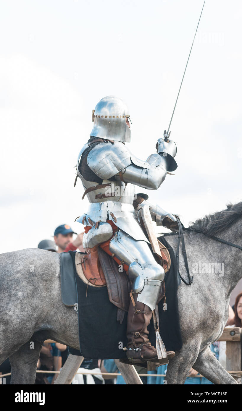 Man holding up sword air hi-res stock photography and images - Alamy