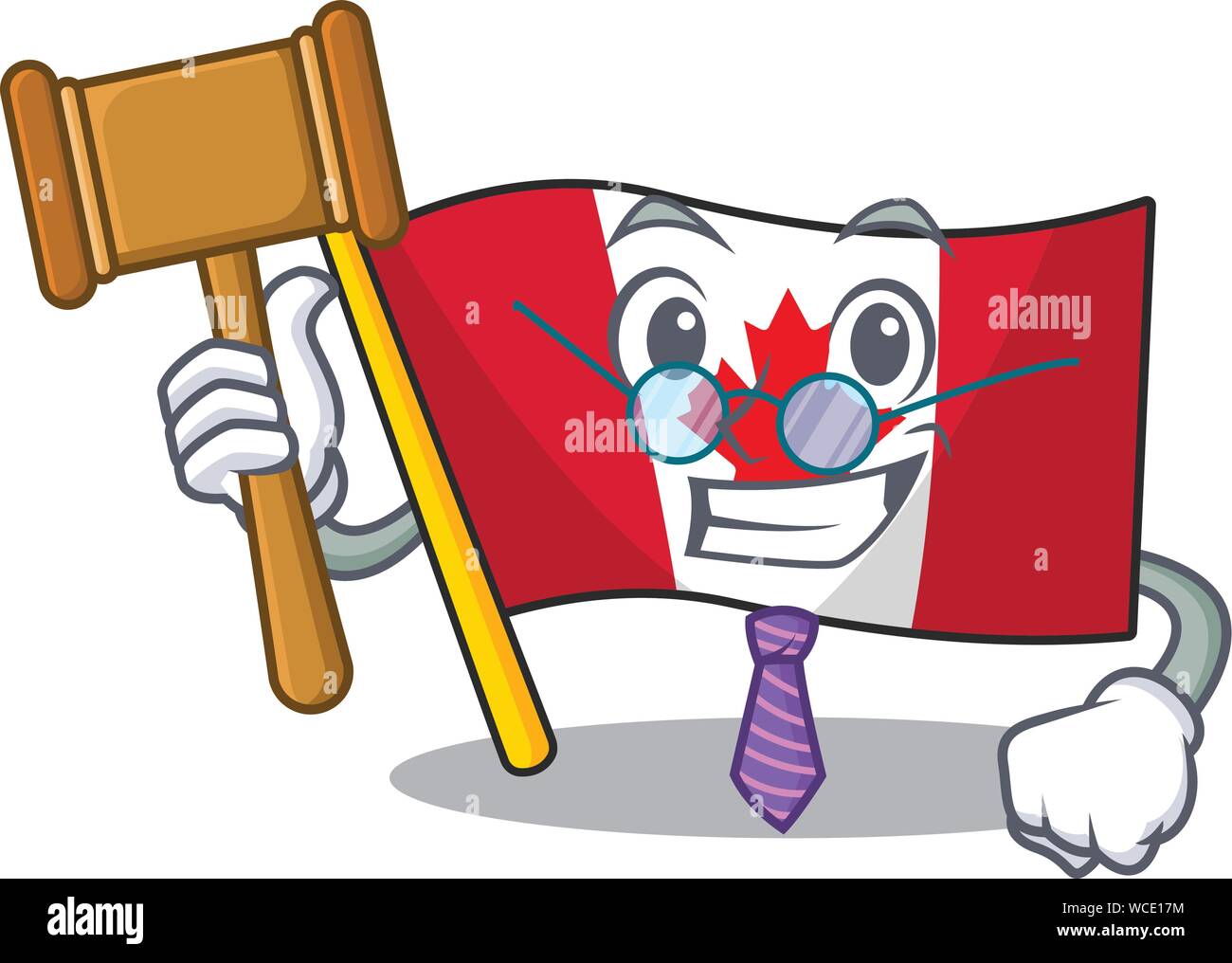 Judge flag canadian with in the character Stock Vector Image & Art - Alamy
