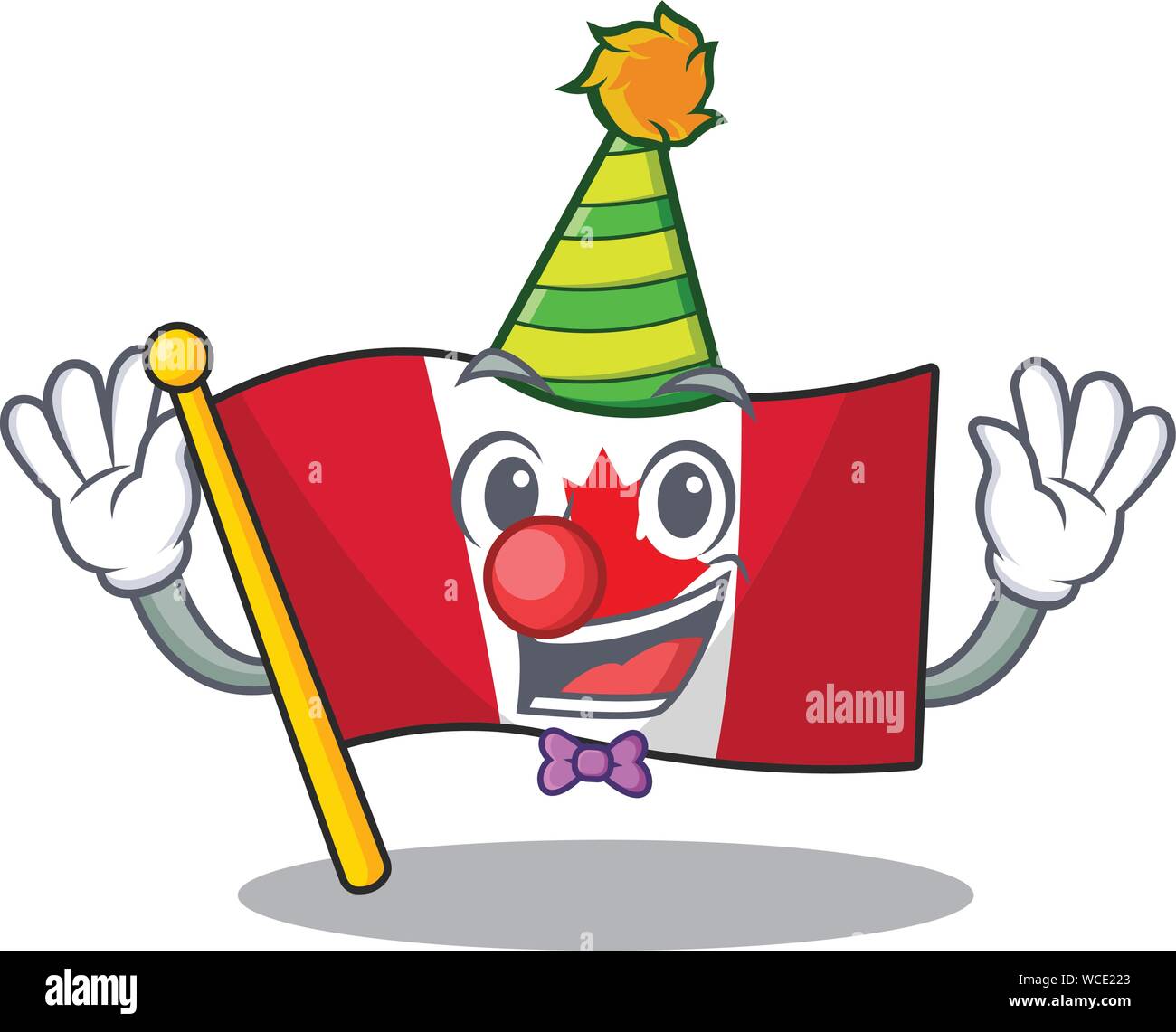 Clown flag canadian with in the character Stock Vector Image & Art - Alamy