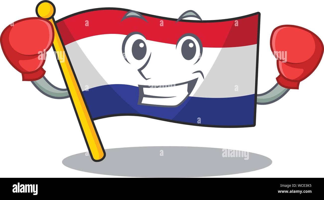 Boxing flag netherlands isolated in the character Stock Vector Image ...