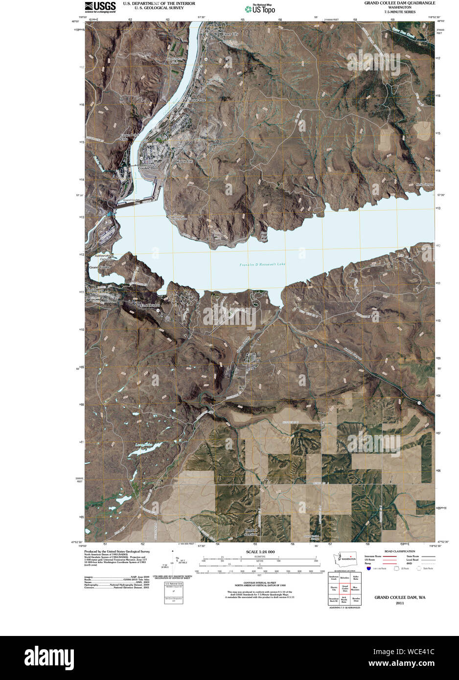 Grand Coulee Dam Map