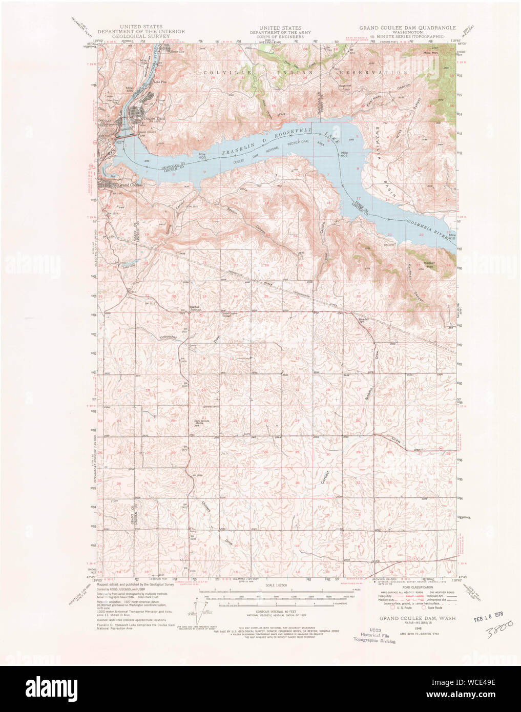 Map of grand coulee hi-res stock photography and images - Alamy