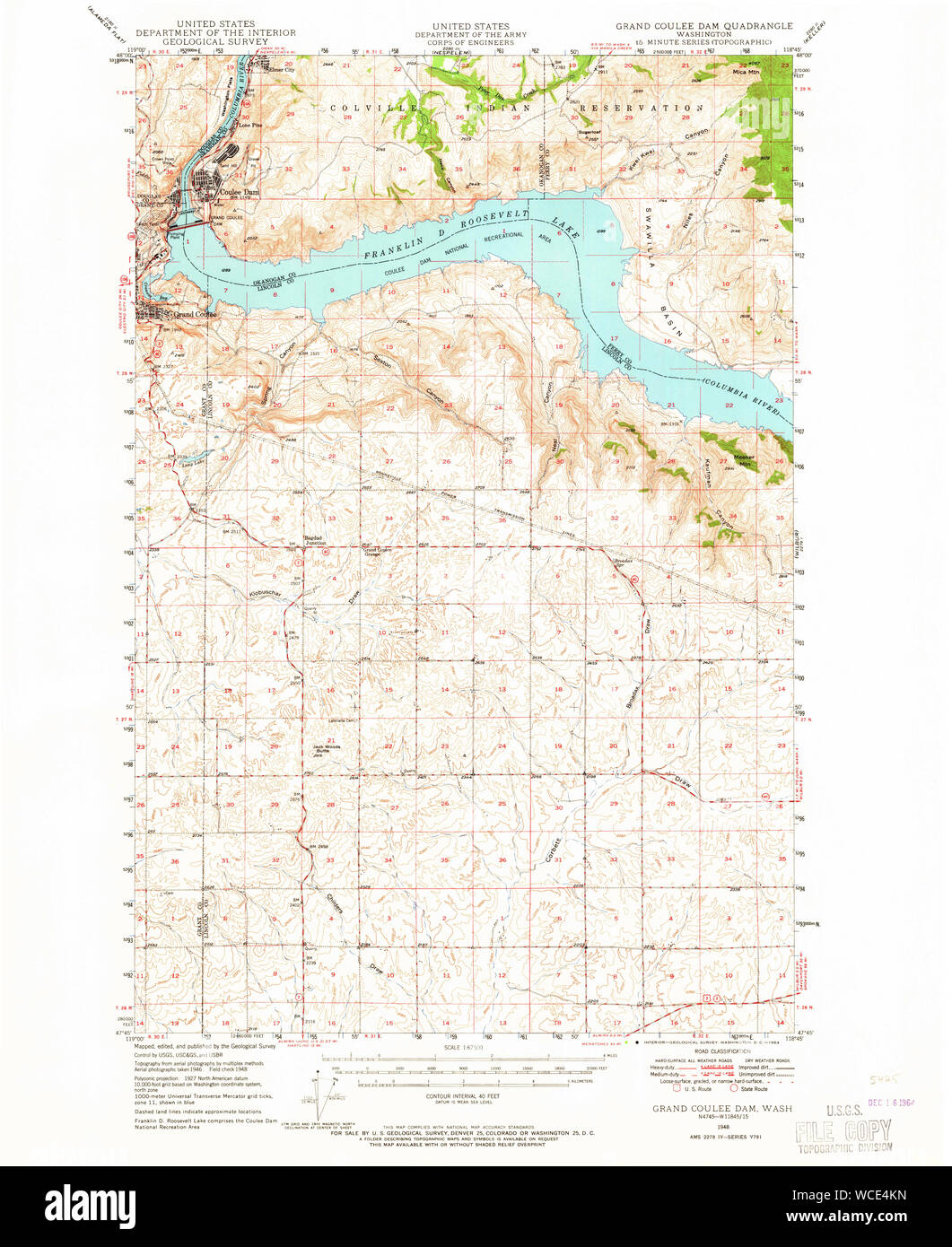 Grand Coulee Dam Map