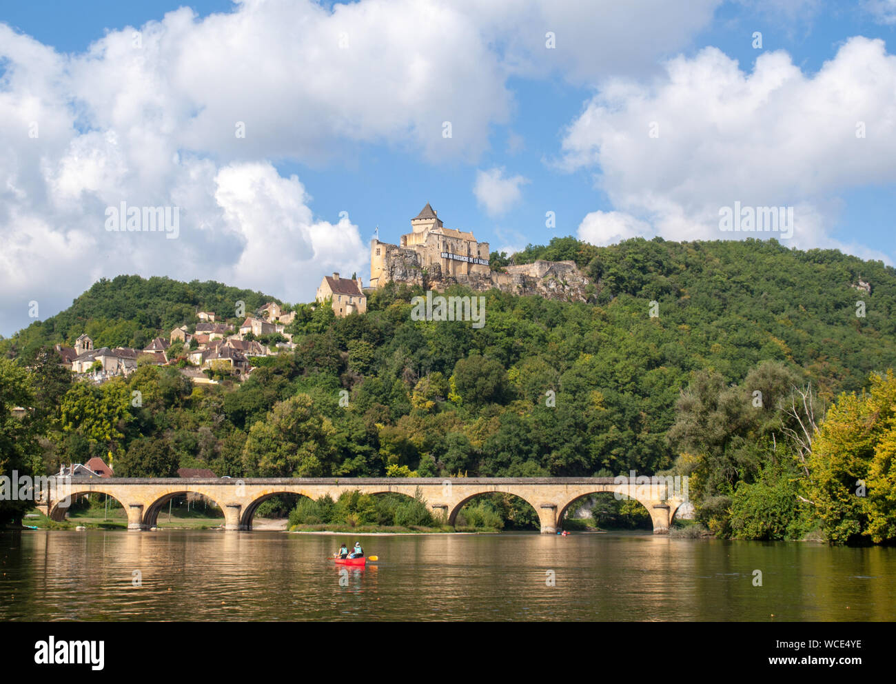 Castelnaud, Dordogne, France - September 7, 2018: Chateau de Castelnaud ...