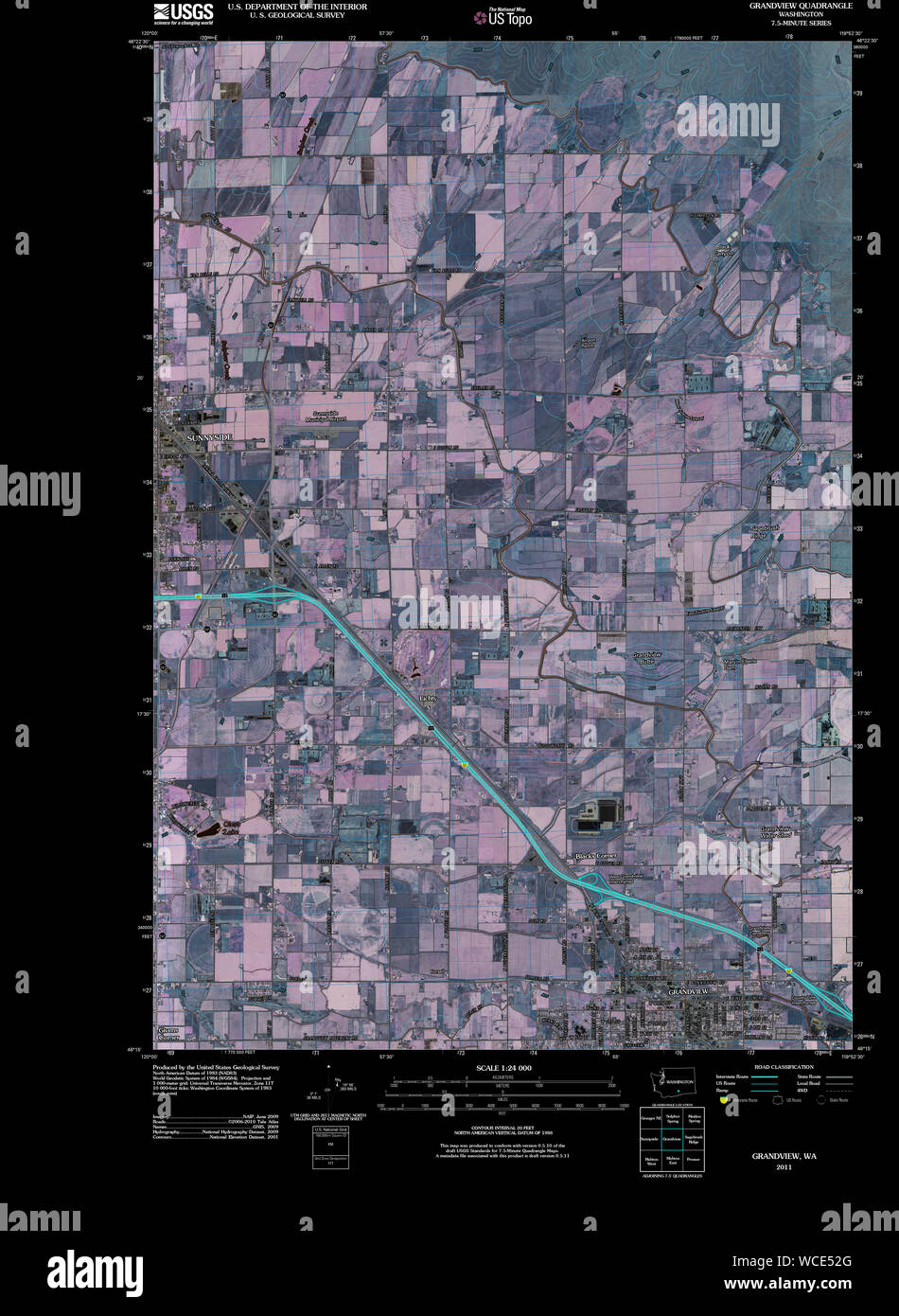Map of grandview washington hi-res stock photography and images - Alamy