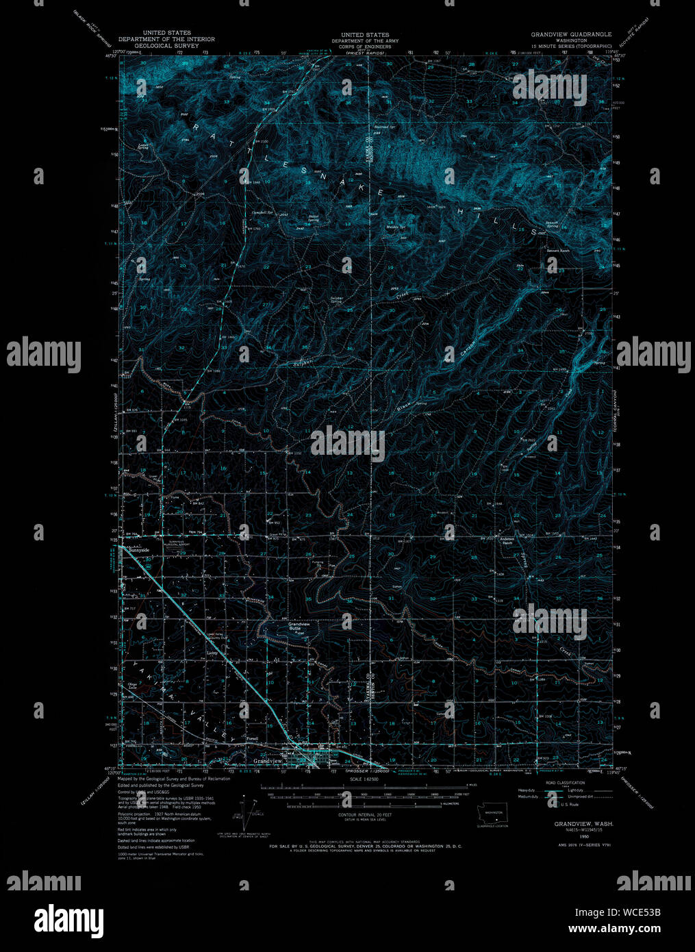 Map of grandview washington hi-res stock photography and images - Alamy