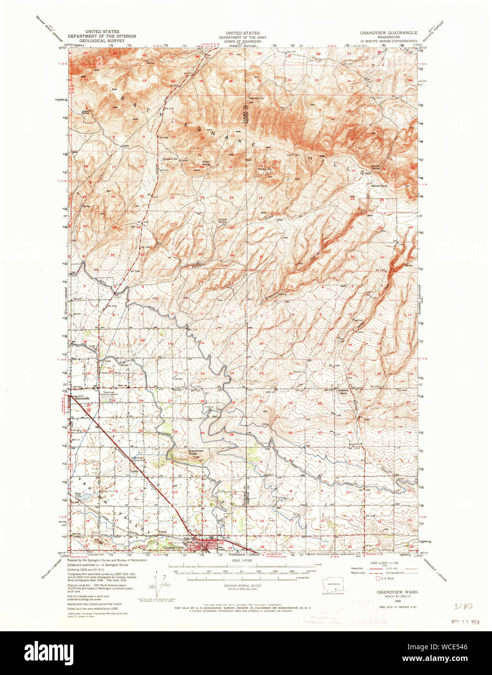 Map of grandview washington hi-res stock photography and images - Alamy