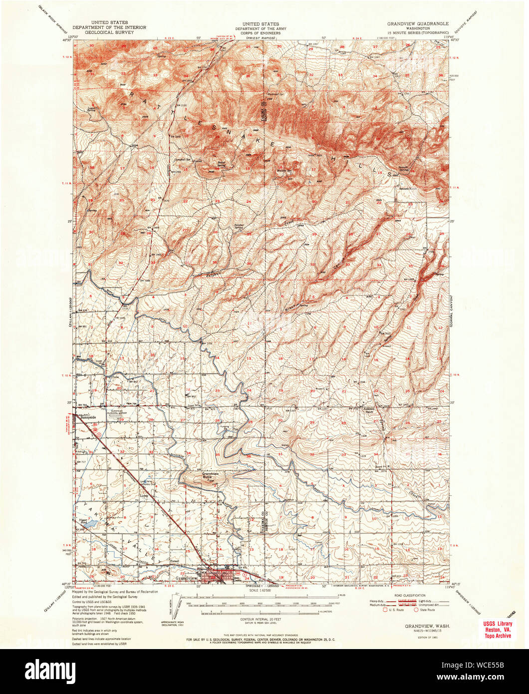 Map of grandview washington hi-res stock photography and images - Alamy